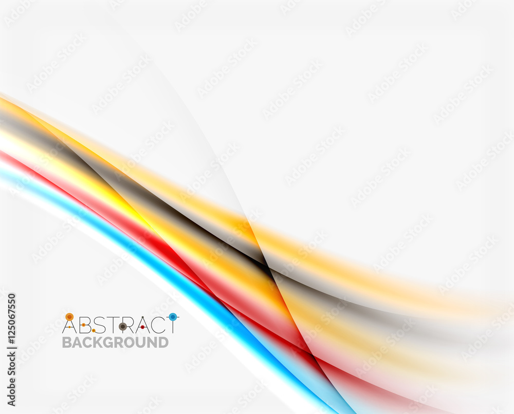 Smooth lines, abstract background Stock Vector | Adobe Stock