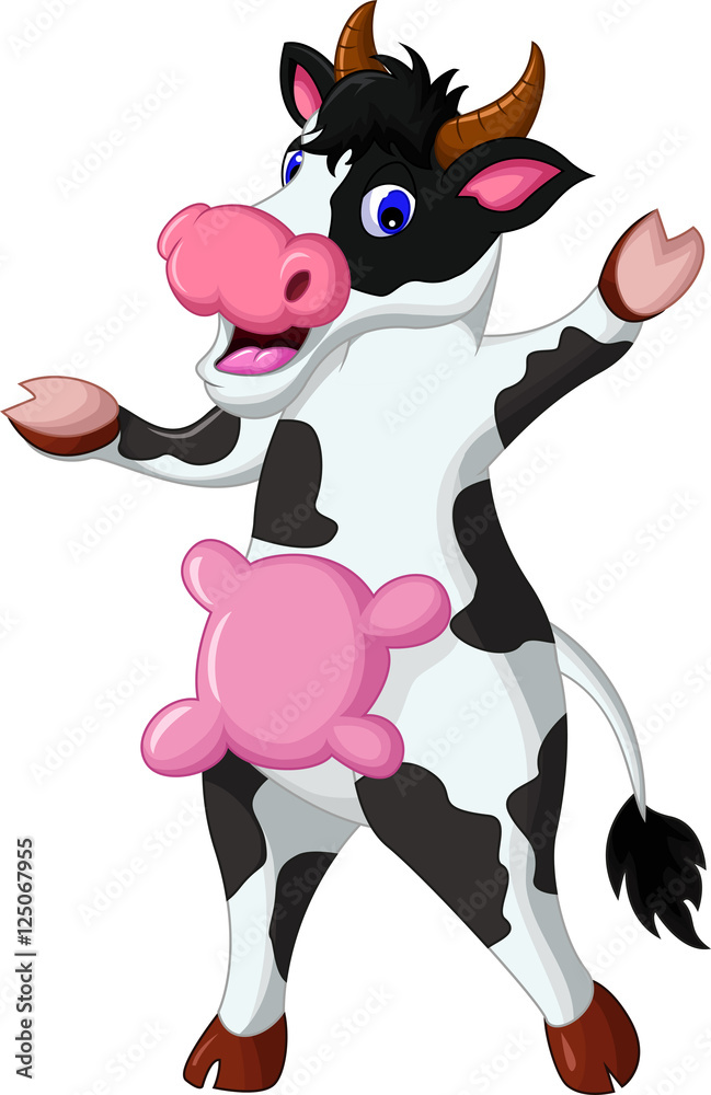 Dancing Cow Clip Art