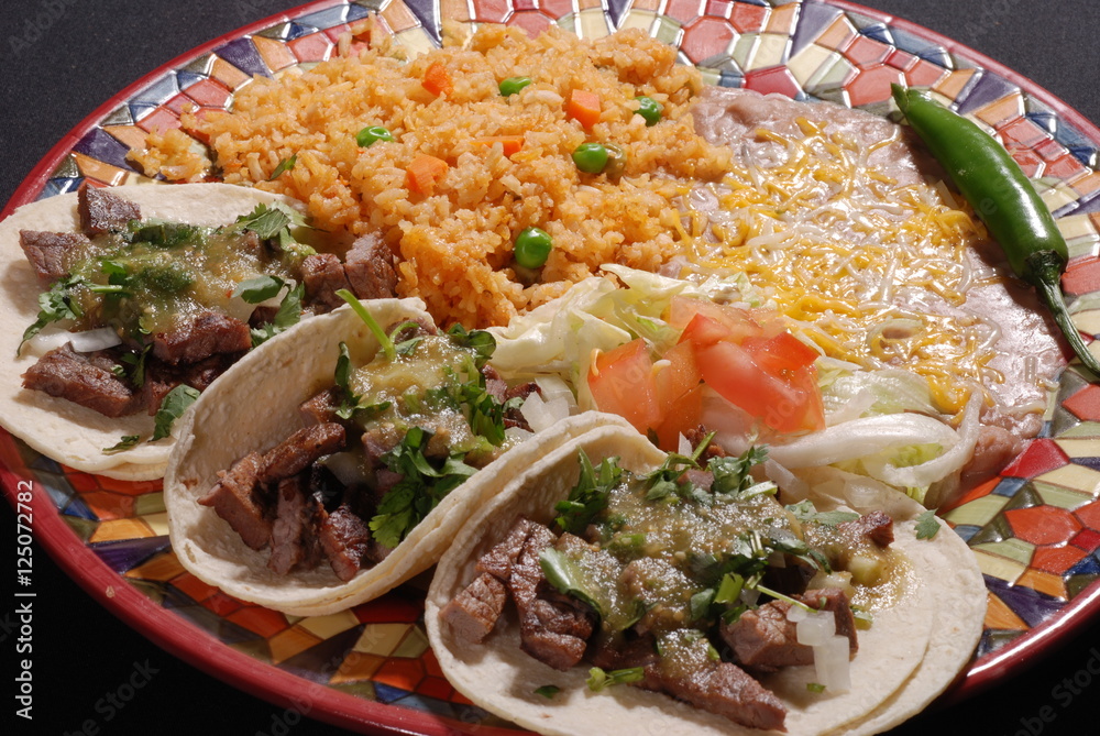 Tacos With Rice And Beans