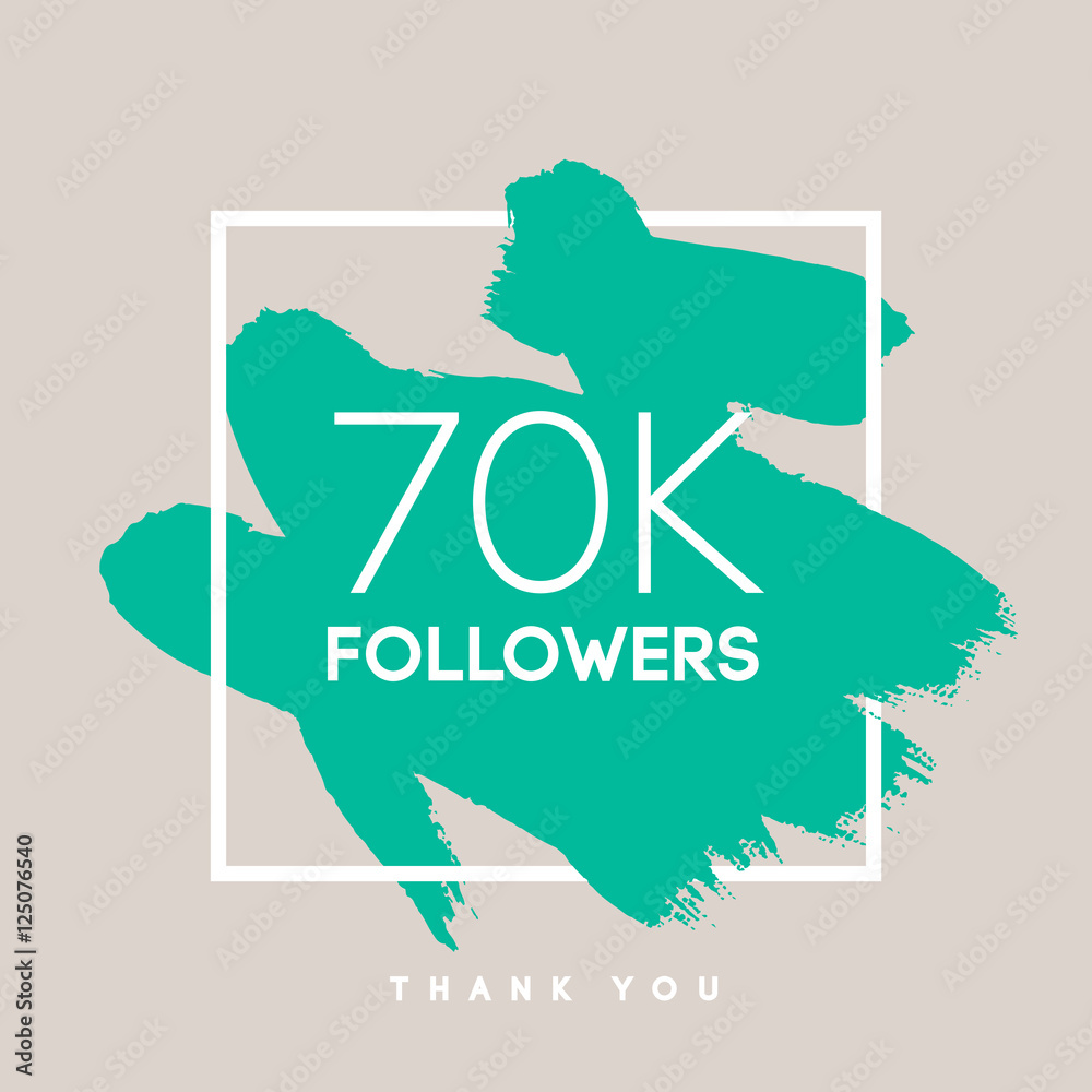 Vector thanks design template for network friends and followers. Thank ...