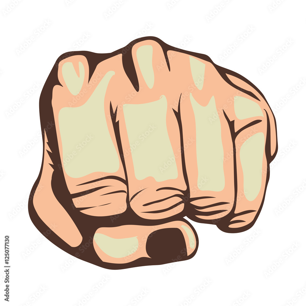 clenched fist hand gesture icon image vector illustration Stock Vector ...