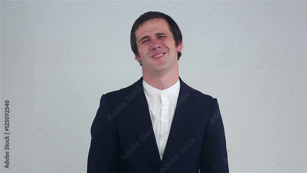 clapping sarcastically. young man applauding. Stock Video | Adobe Stock