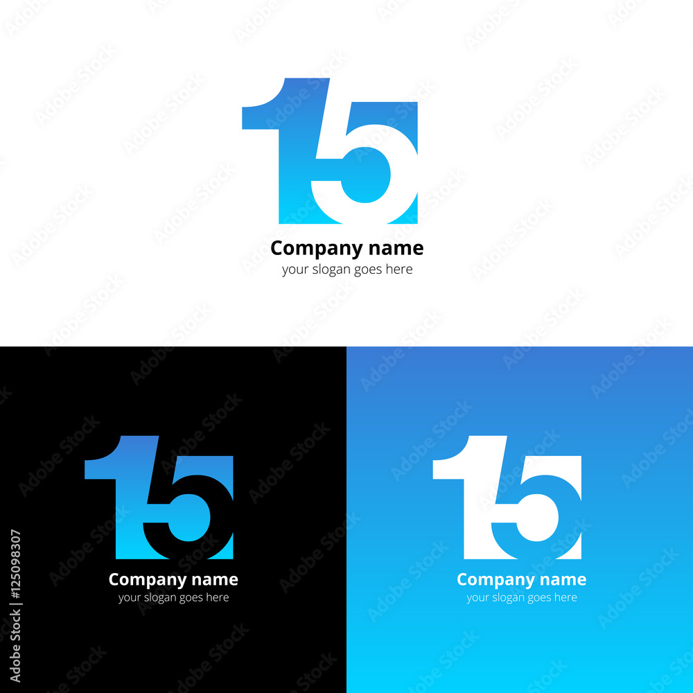 Vecteur Stock 25 logo icon flat and vector design template. Monogram ...