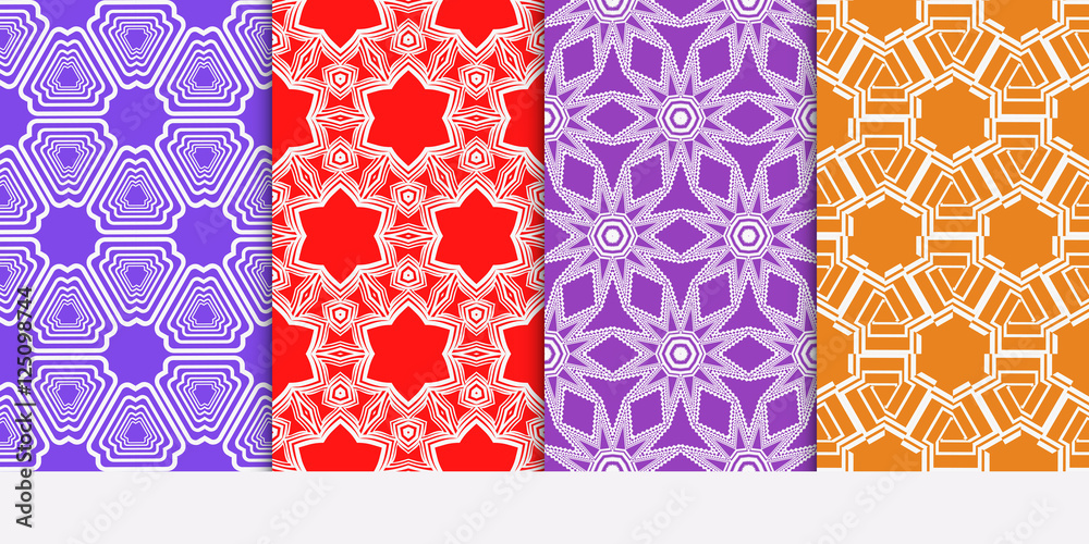 Vecteur Stock geometry. seamless paterns set. vector illustration ...