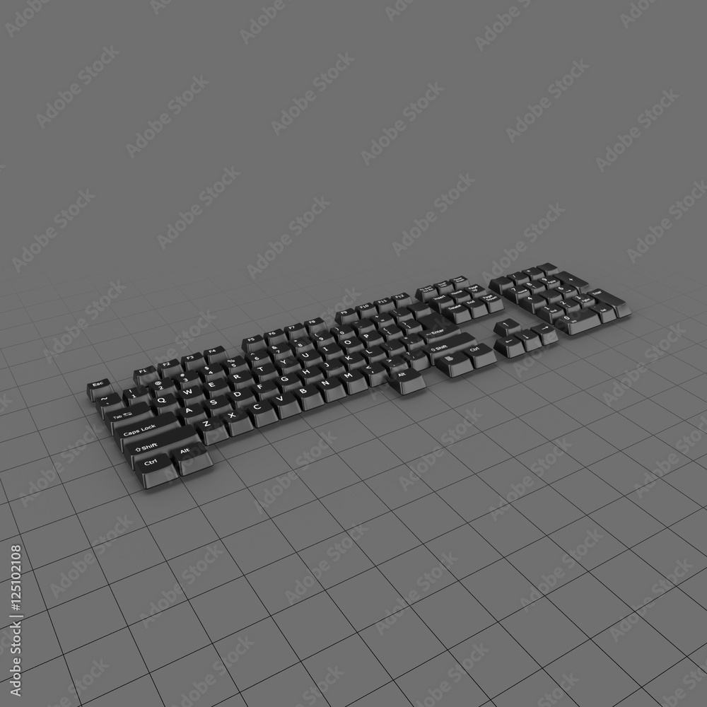 Keyboard Keys 1 Stock 3D asset | Adobe Stock