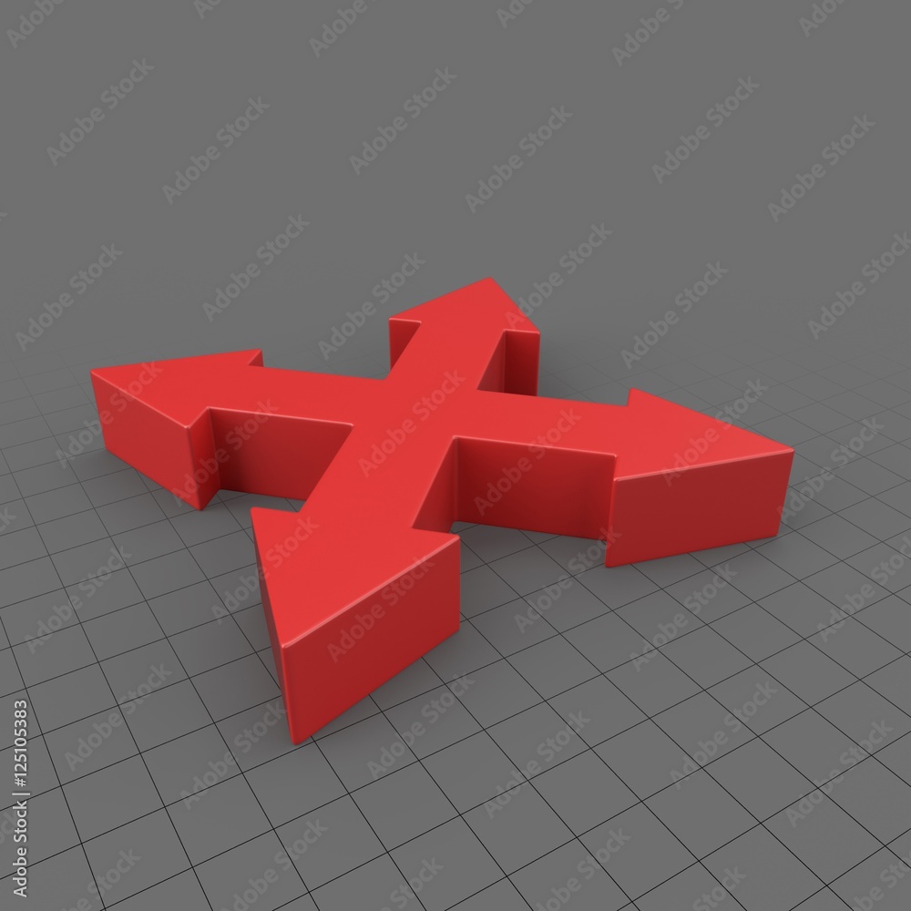 Symbol Way Arrow Stock 3D asset | Adobe Stock