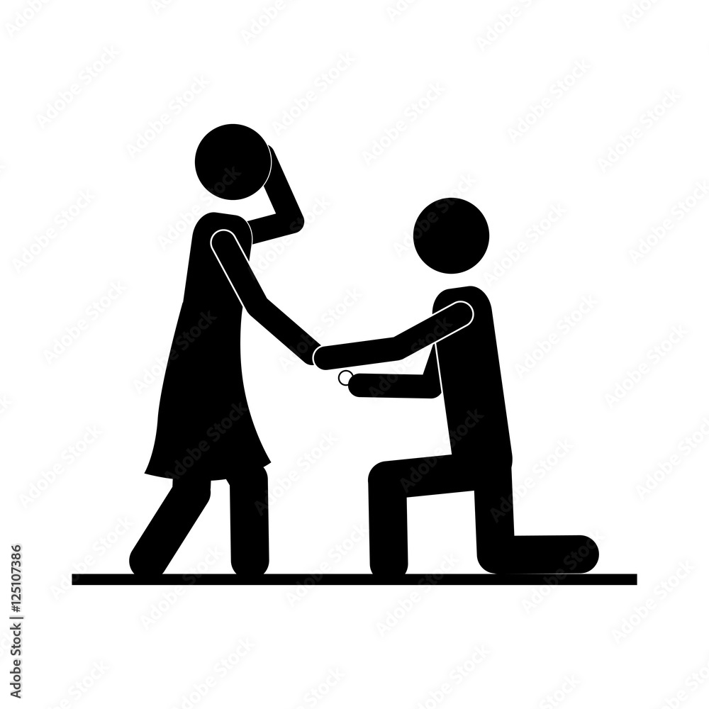 Stick Figure Marriage Proposal