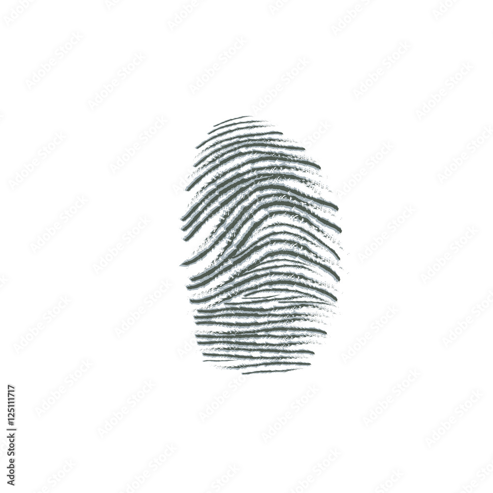 fingerprint dactylogram finger-mark on white background Stock Vector ...