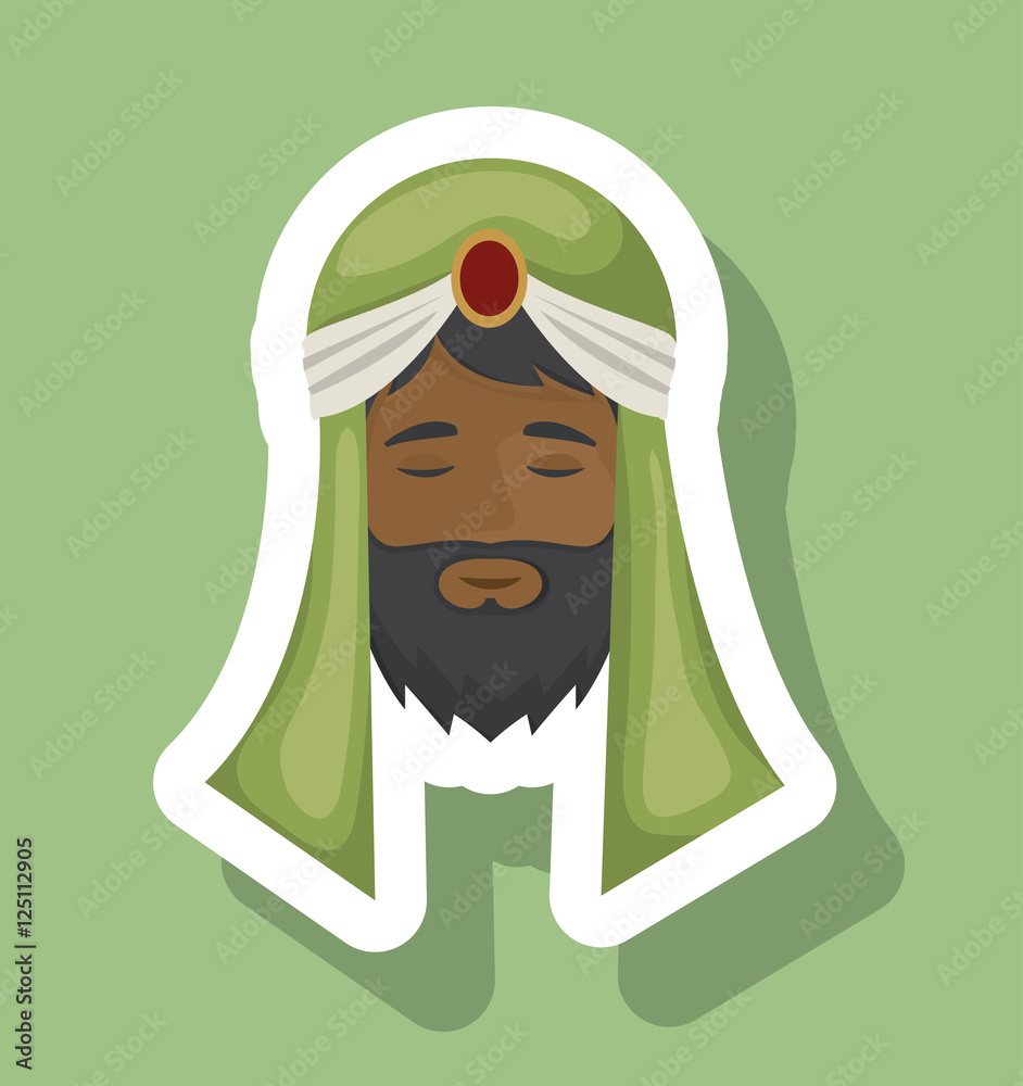 Wiseman cartoon icon. Holy night family christmas and betlehem theme ...