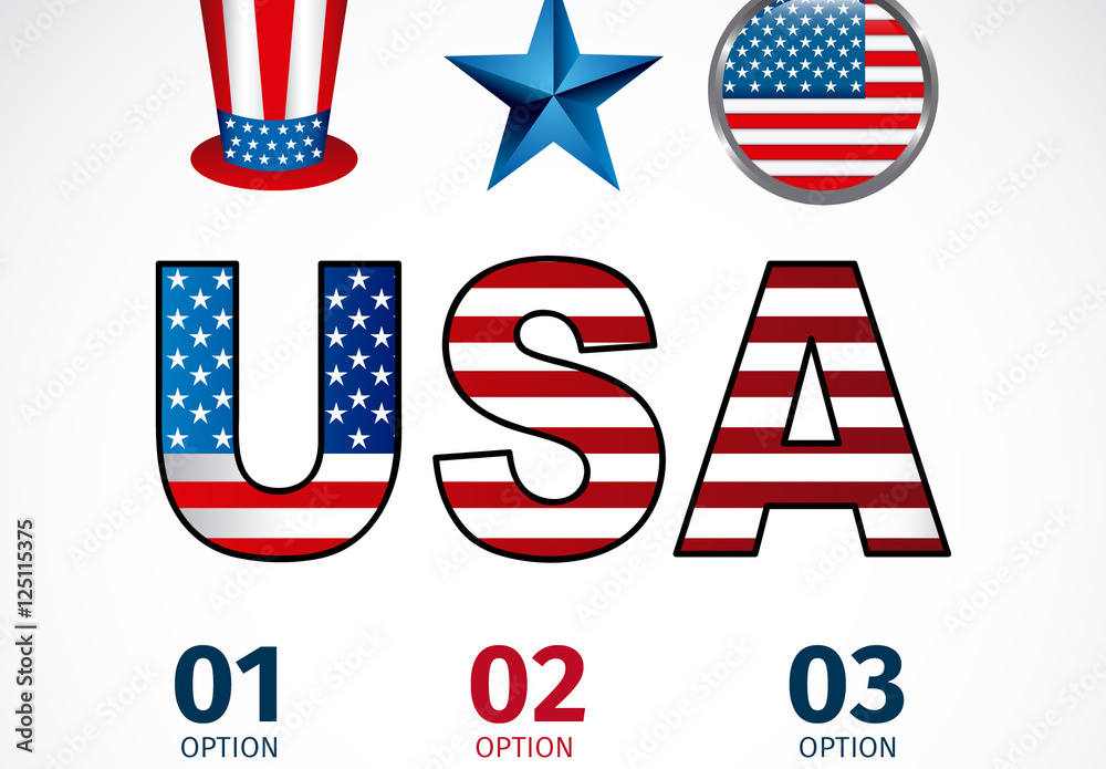 United States Data Infographic with Icon Set Stock Template | Adobe Stock