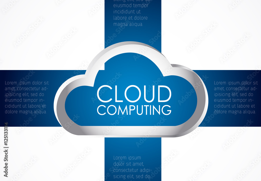 Blue Cloud Computing Technology Infographic Template Stock Template ...