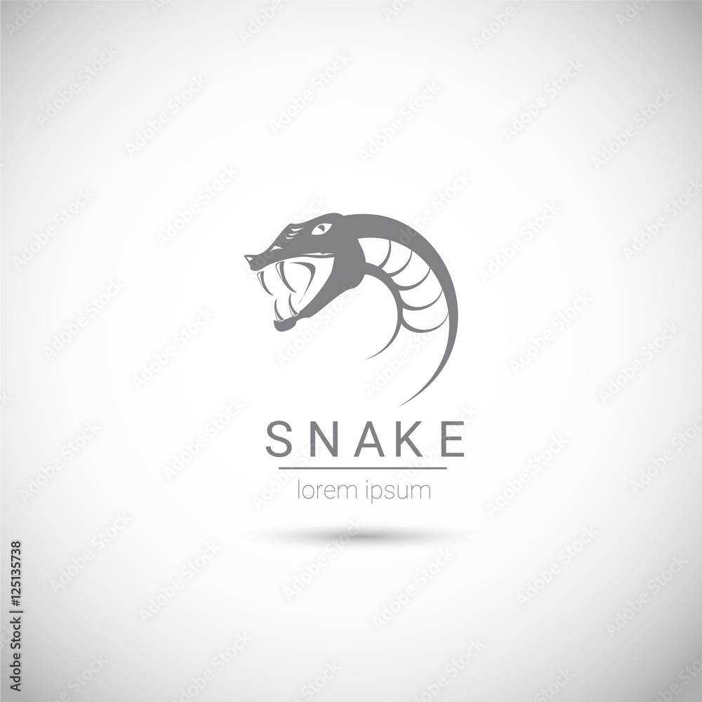 vector snake simple black logo design element. Stock Vector | Adobe Stock