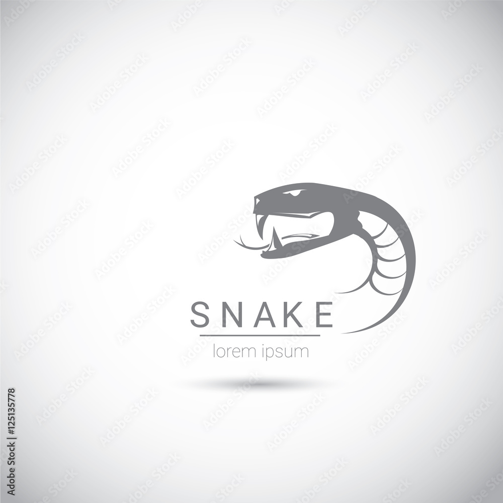 vector snake simple black logo design element. Stock Vector | Adobe Stock