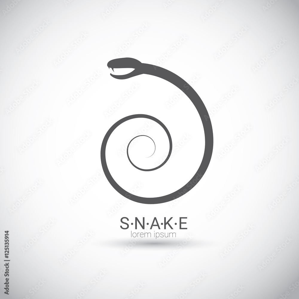 vector snake simple black logo design element. Stock Vector | Adobe Stock