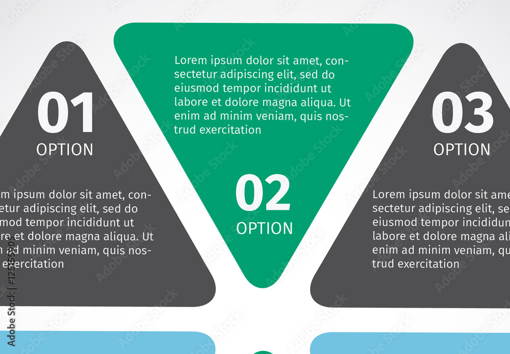 Cool Tone Triangles Infographic Stock Template | Adobe Stock