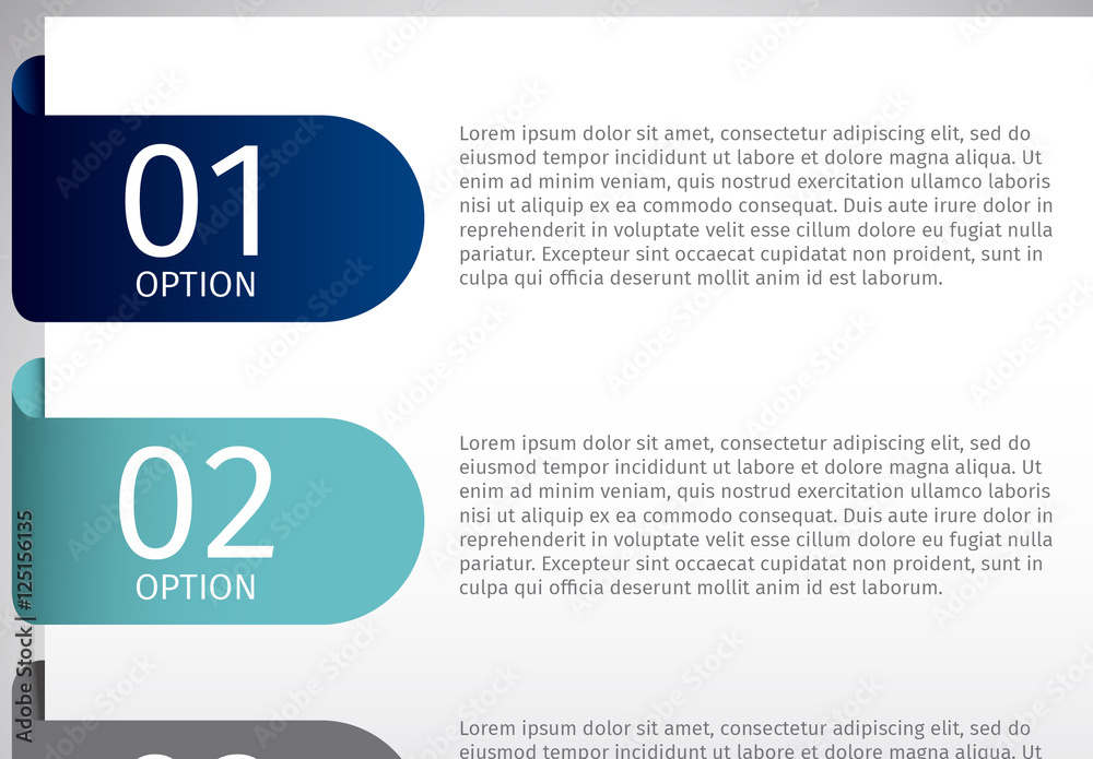 Paperclip Style Tab Infographic 1 Stock Template | Adobe Stock
