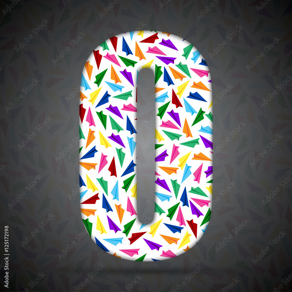 Vector alphabet with elements of paper airplanes. Stock Vector | Adobe ...