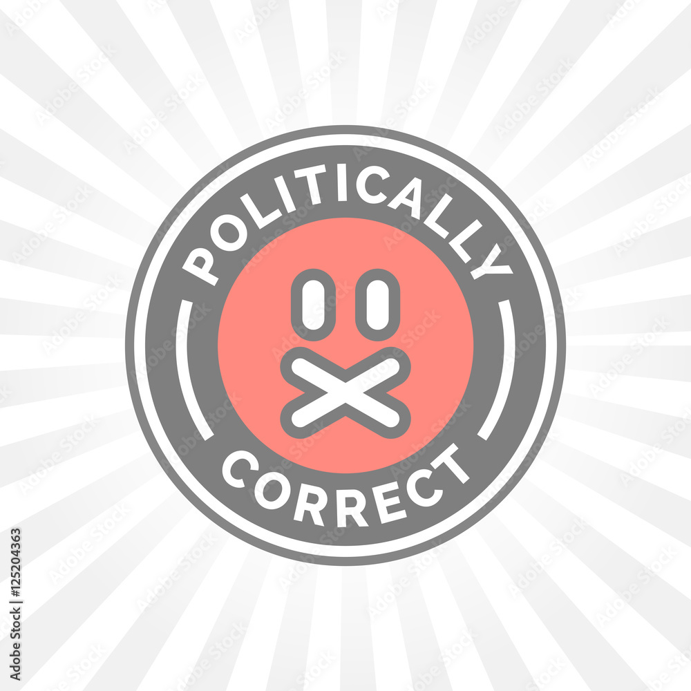 Politically Correct icon. Political correctness symbol. Censorship of ...