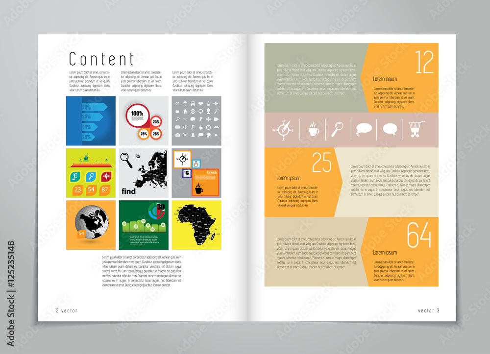 Magazine layout design. Vector easy to editable Stock Vector | Adobe Stock