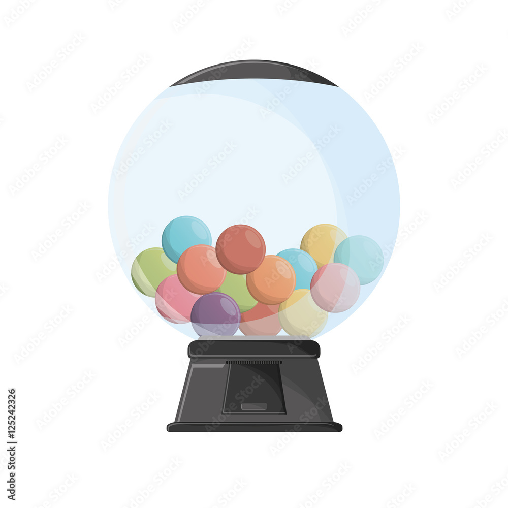 Candy sphere con. Fair food snack carnival and festival theme. Isolated ...