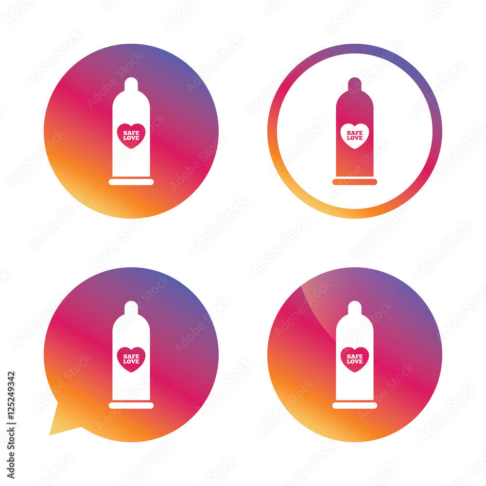 Condom Safe Sex Sign Icon Barrier Contraceptive Stock Vector Adobe