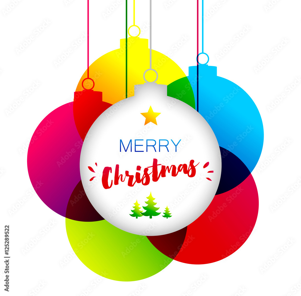 Colorful hanging baubles Stock Vector | Adobe Stock