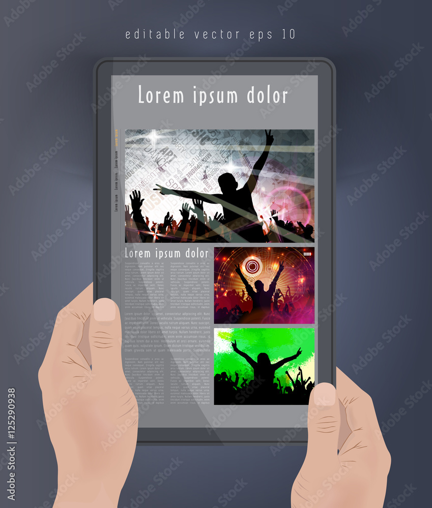 E-Magazine layout design. Vector easy to editable Stock Vector | Adobe ...