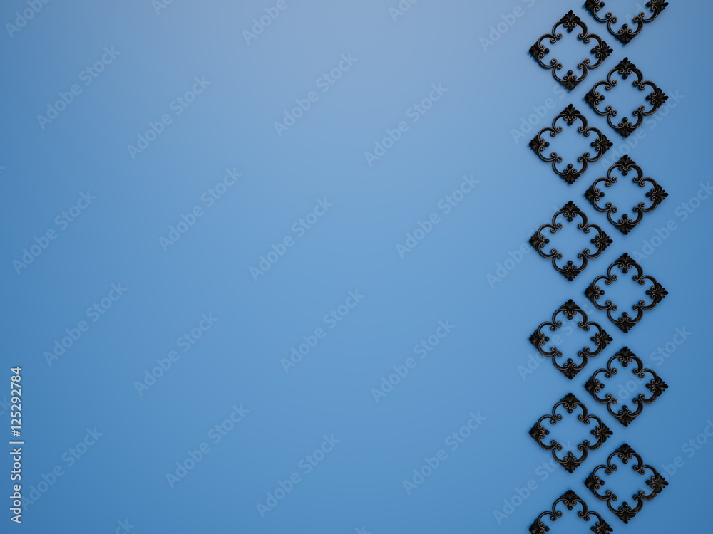 Blue background with graphite ornament Stock 일러스트레이션 | Adobe Stock