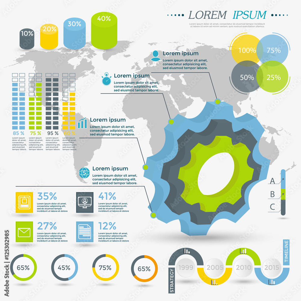 Infographic Elements Collection for presentation, booklet, website ...