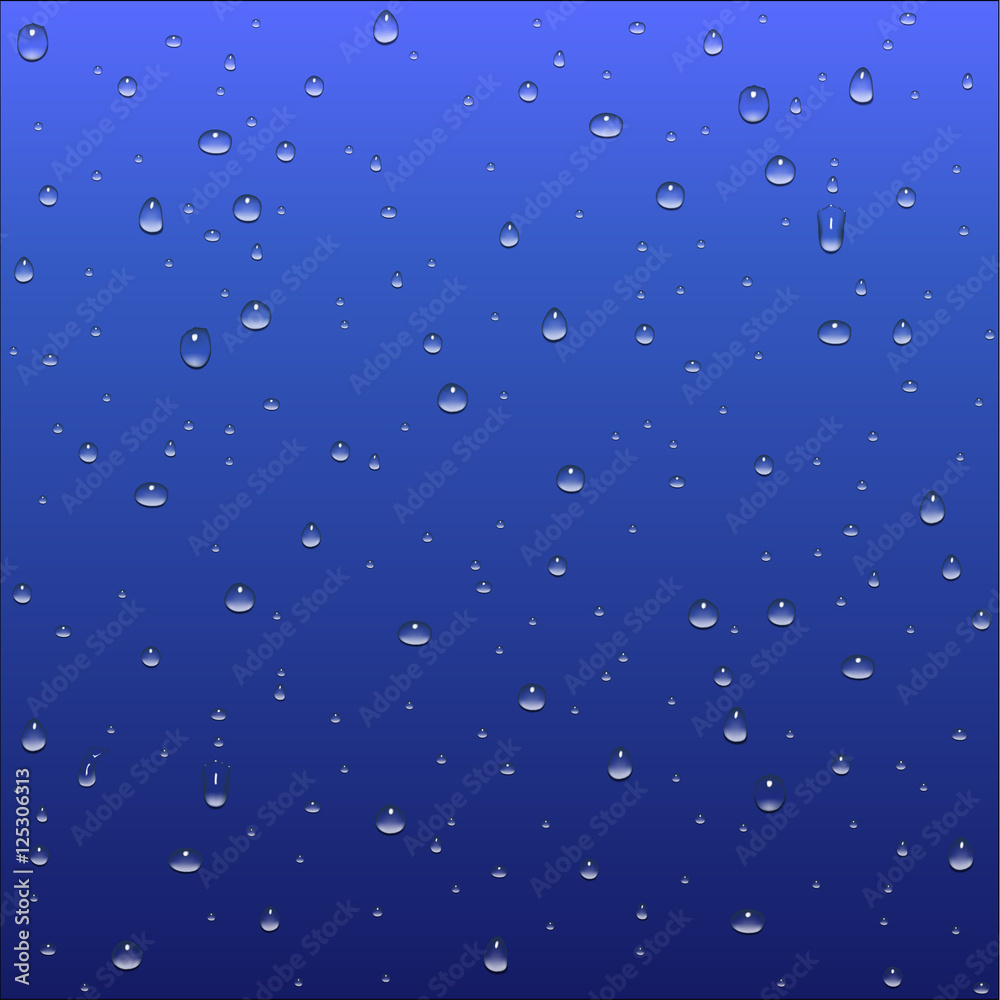 Abstract blue gradient background with clear water drops texture Stock ...