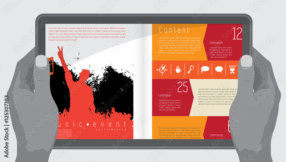 E-Magazine layout design. Vector easy to editable Stock Vector | Adobe ...