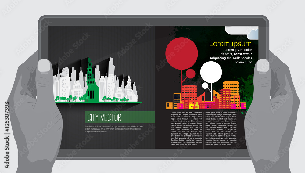 E-Magazine layout design. Vector easy to editable Stock Vector | Adobe ...