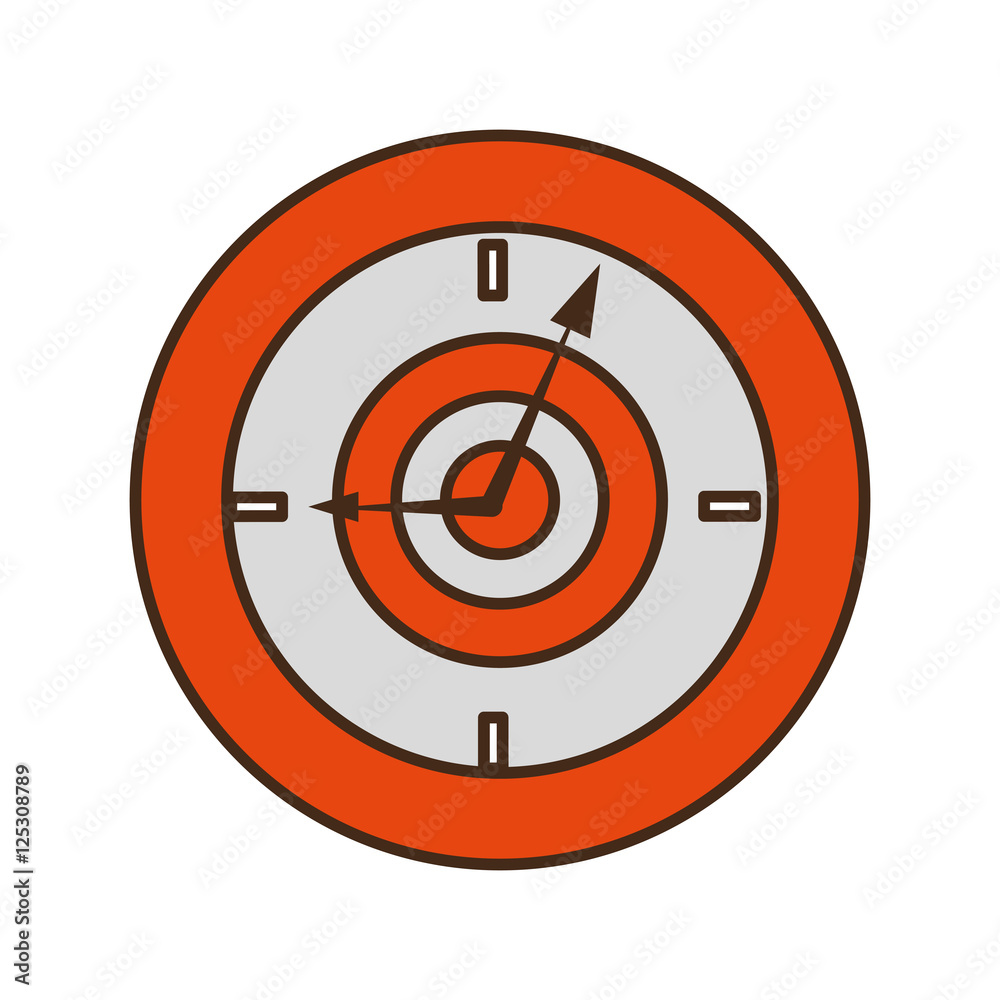 target time clock isolated icon vector illustration design Stock Vector ...