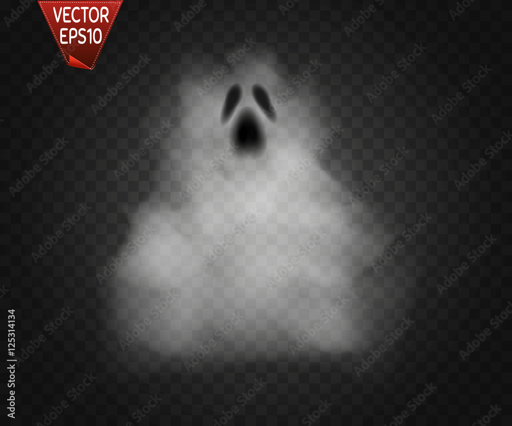 Ghost isolated on transparent background. Vector illustration. Stock ...