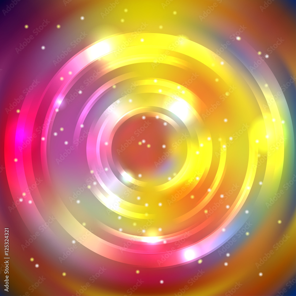 Abstract circle background, Vector design. Glowing spiral. The energy ...