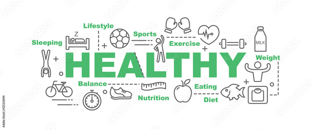 Healthy Vector Banner Stock Vector Adobe Stock