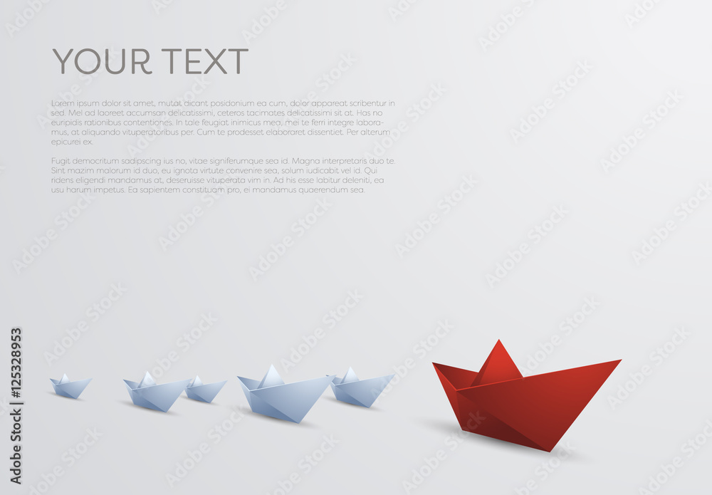 Paper Boats Illustration Stock Template | Adobe Stock