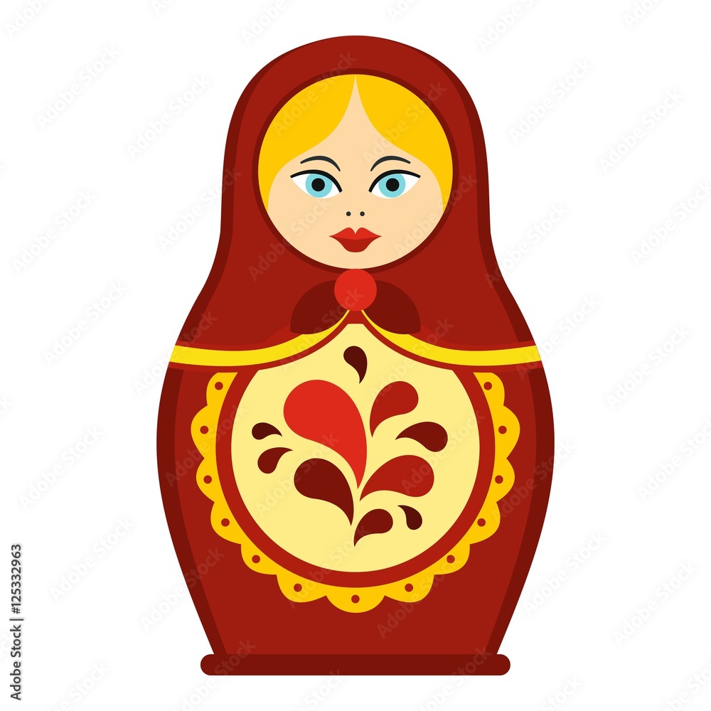 Matrioshka icon. Flat illustration of matrioshka vector icon for web ...