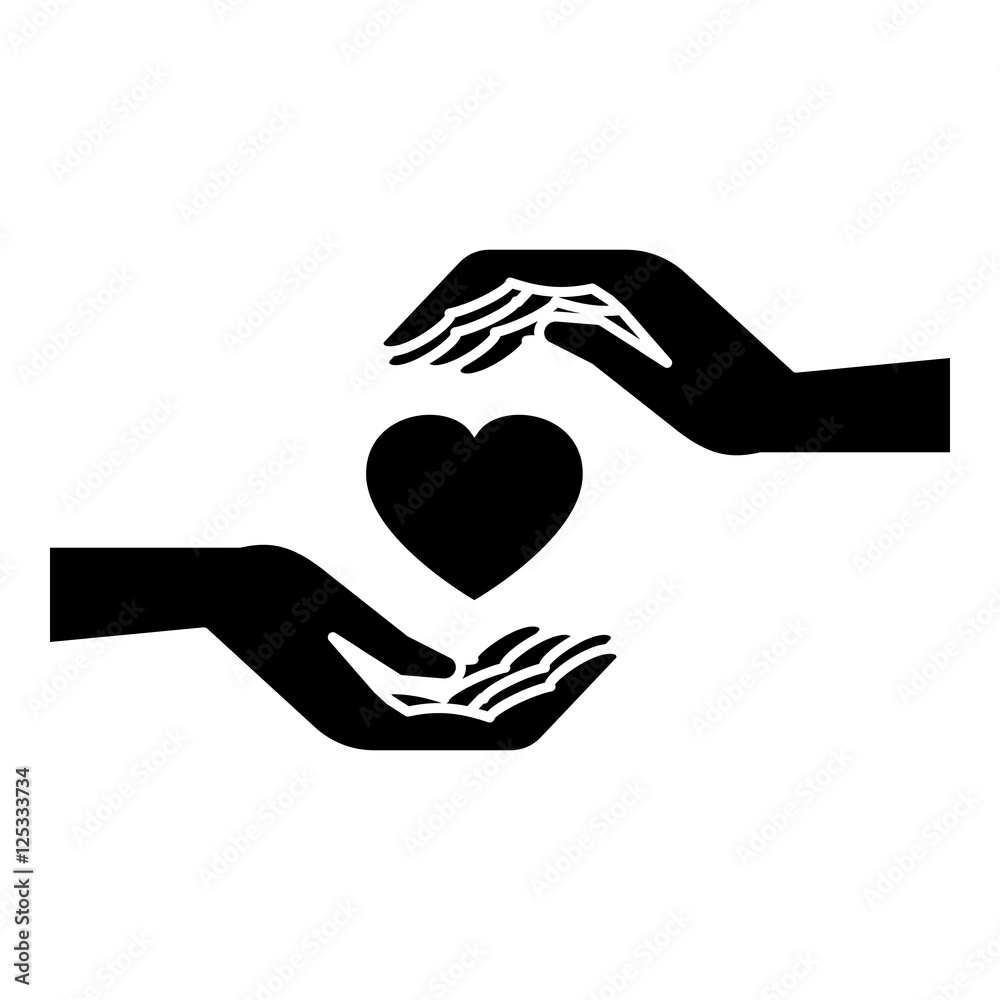 Hands holding heart icon. Simple illustration of hands holding heart ... Hands holding heart icon. Simple illustration of hands holding heart ...