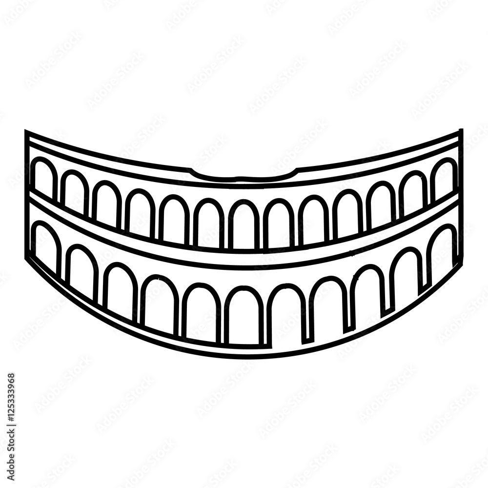Colosseum in Rome icon. Outline illustration of Colosseum in Rome ...
