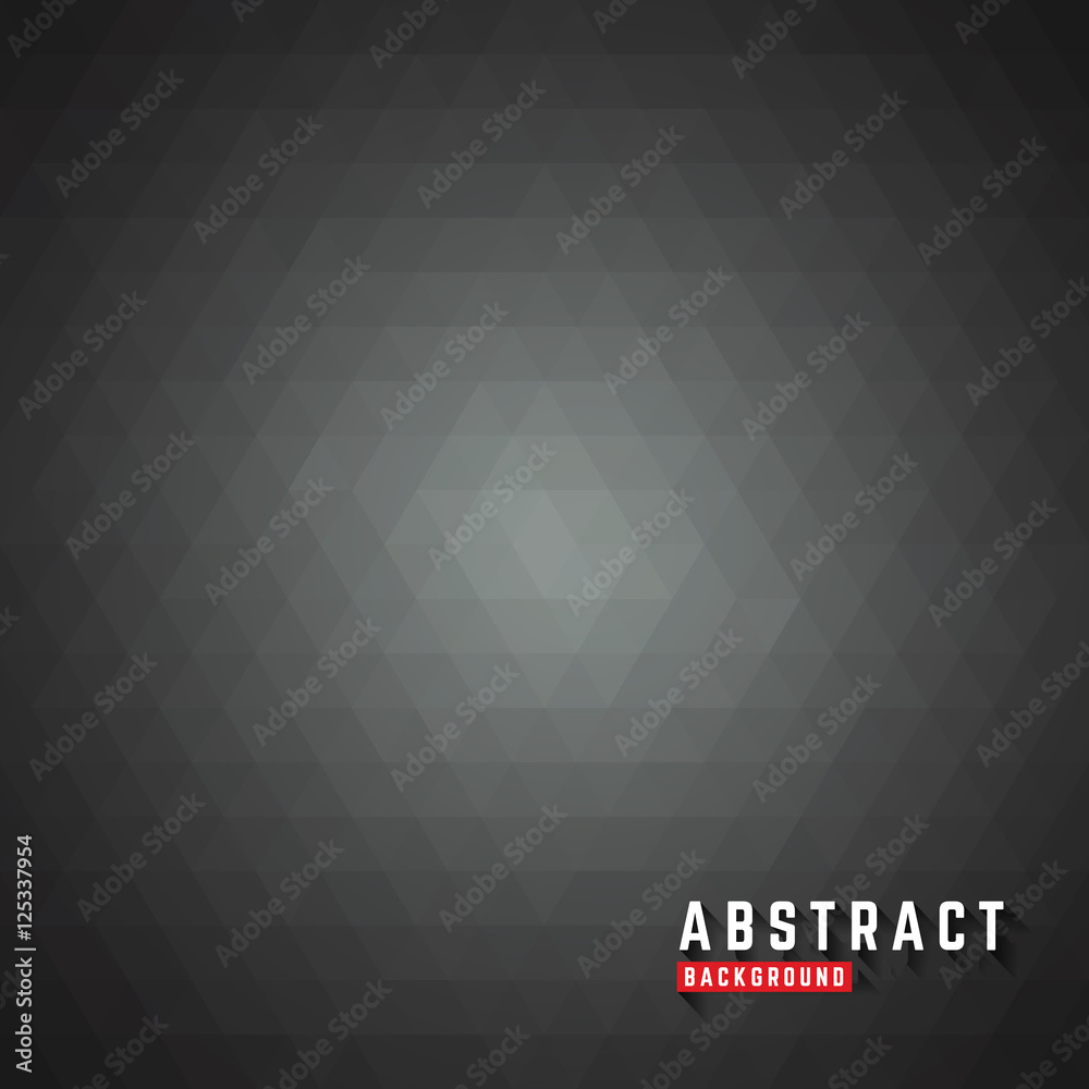 Abstract dark triangle polygon background. Green background with ...