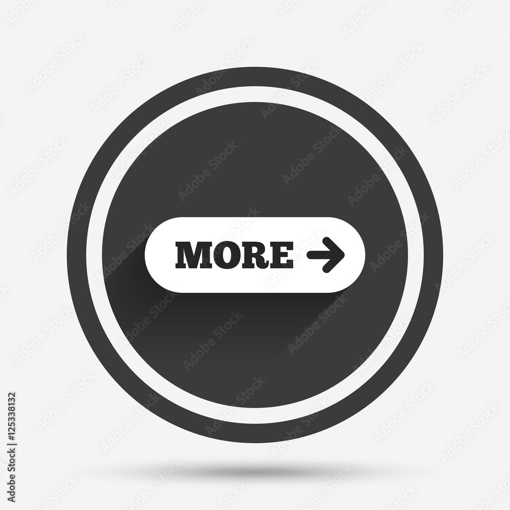 More with arrow sign icon. Details symbol. Stock Vector | Adobe Stock