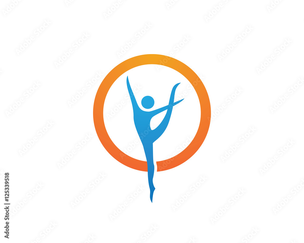 People jump logo health logo Stock Vector | Adobe Stock