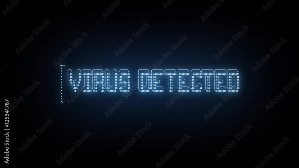 ASCII Text Reveal VIRUS DETECTED Digital Blue Stock-Video | Adobe Stock