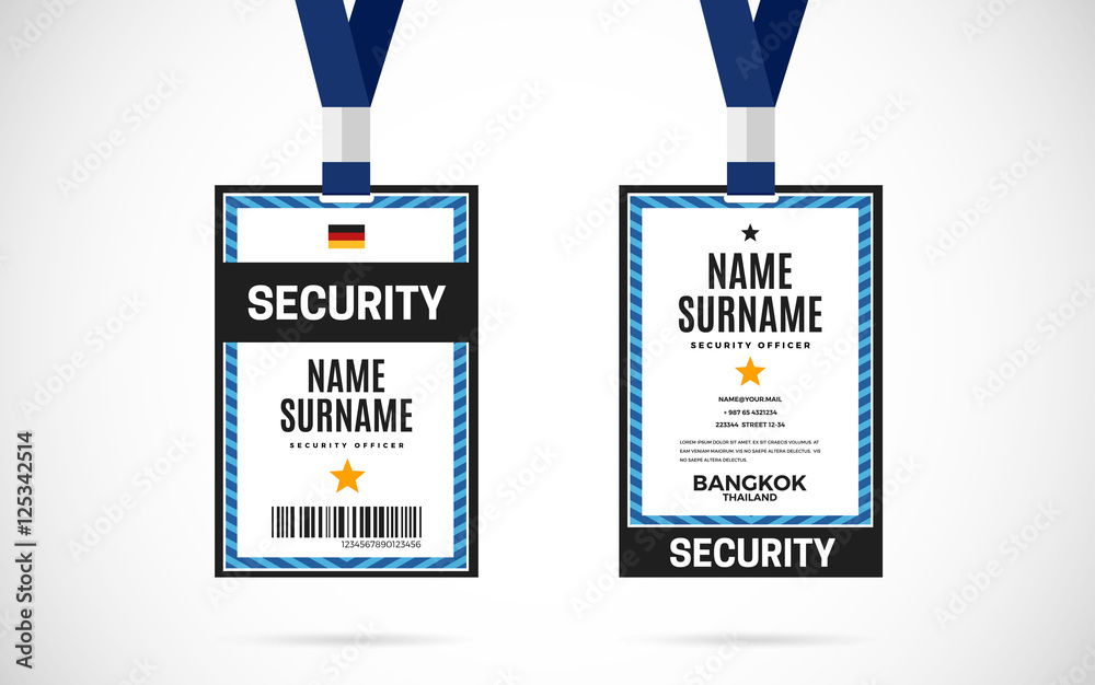 Security id card set vector design illustration Stock Vector | Adobe Stock