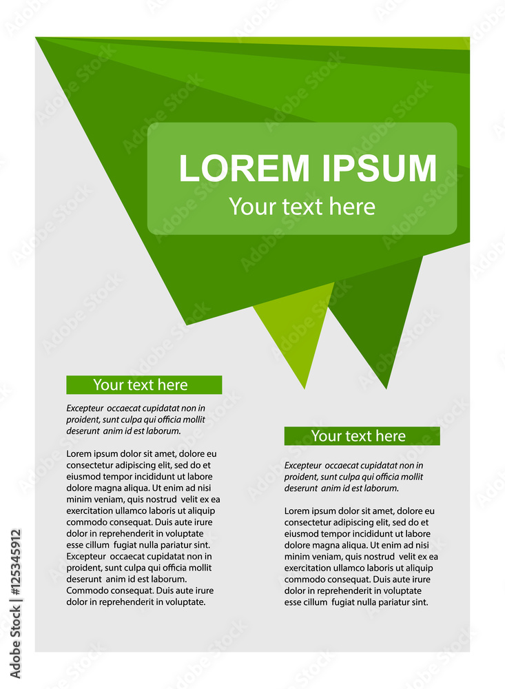 Vector template banner size A4 Stock Vector | Adobe Stock