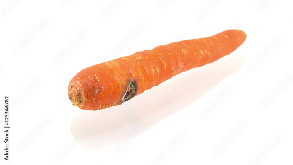 Rotten carrot isolated on white background Stock Photo | Adobe Stock