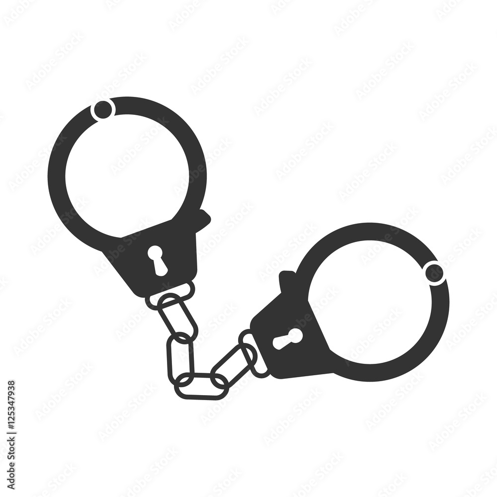 Police handcuffs. Elements of the police equipment icons. Protect and ...