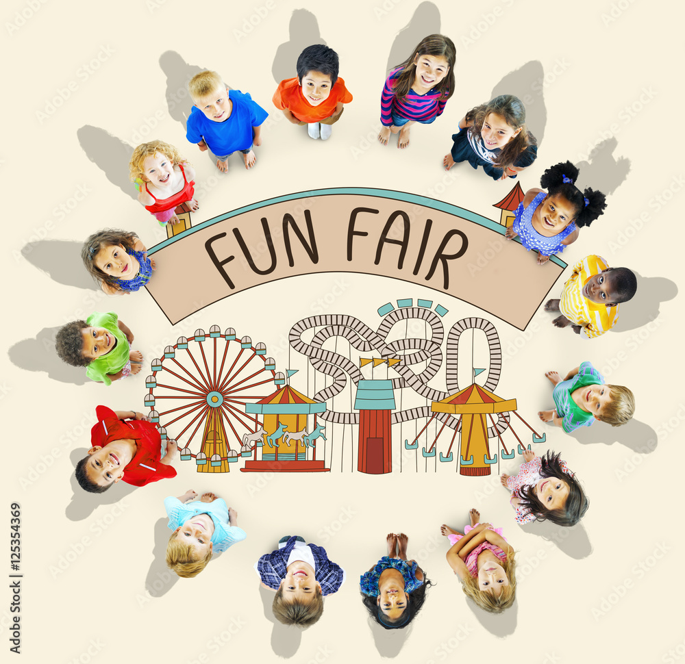 Fun Fair Amusement Enjoyment Happiness Joyful Concept Stock Photo ...