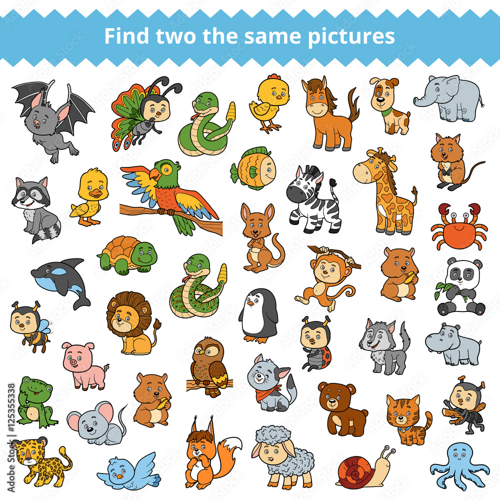 Find the same pictures for children, zoo animals Stock Vector | Adobe Stock